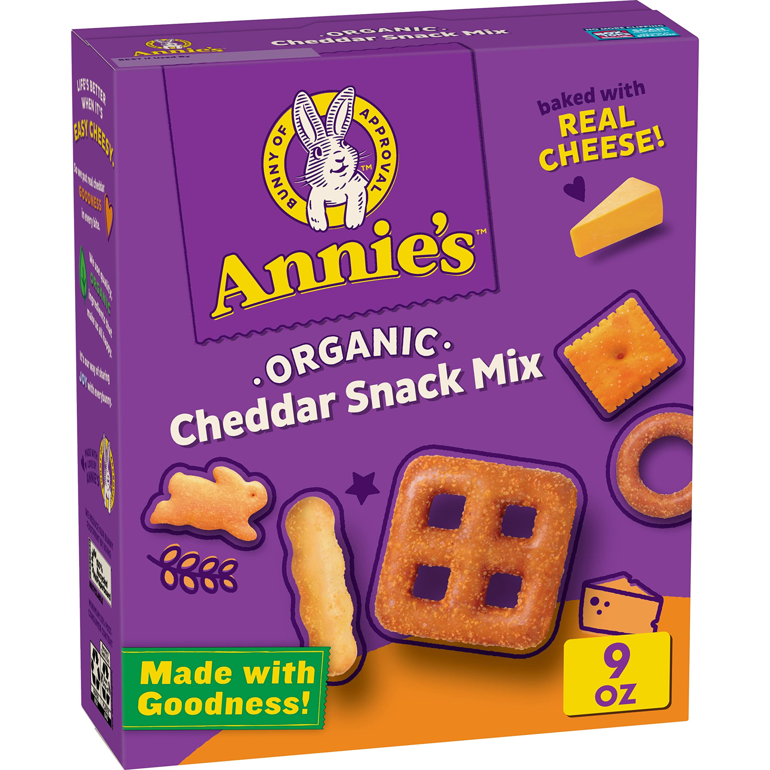 Annie's Cheddar Snack Mix BCA3 With Assorted Crackers and Pretzels ...