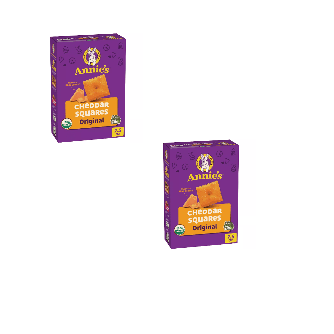 Annie's Cheddar Squares Baked Snack Crackers - 7.5oz PACK OF 2, Cheddar ...
