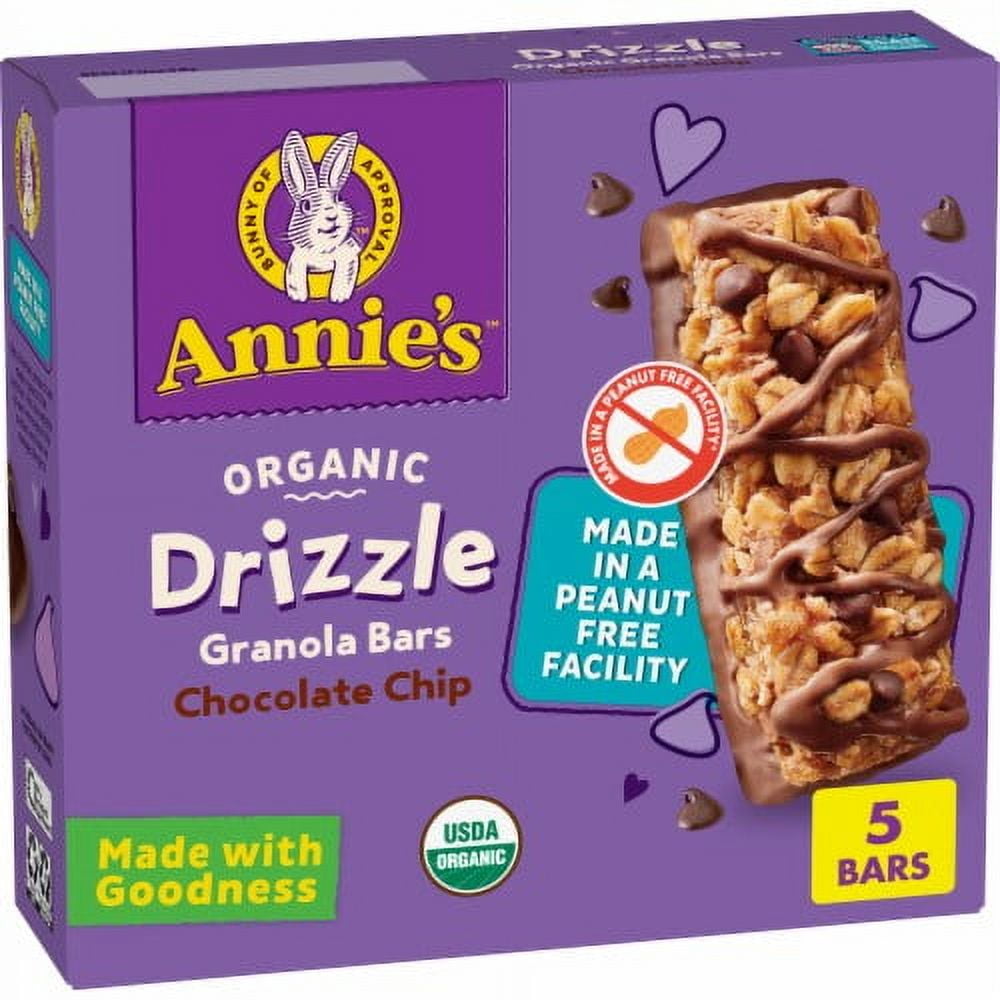 Annie's Chocolate Chip Drizzle Granola bars 5 ct / 0.92 oz - Pack of 2 ...