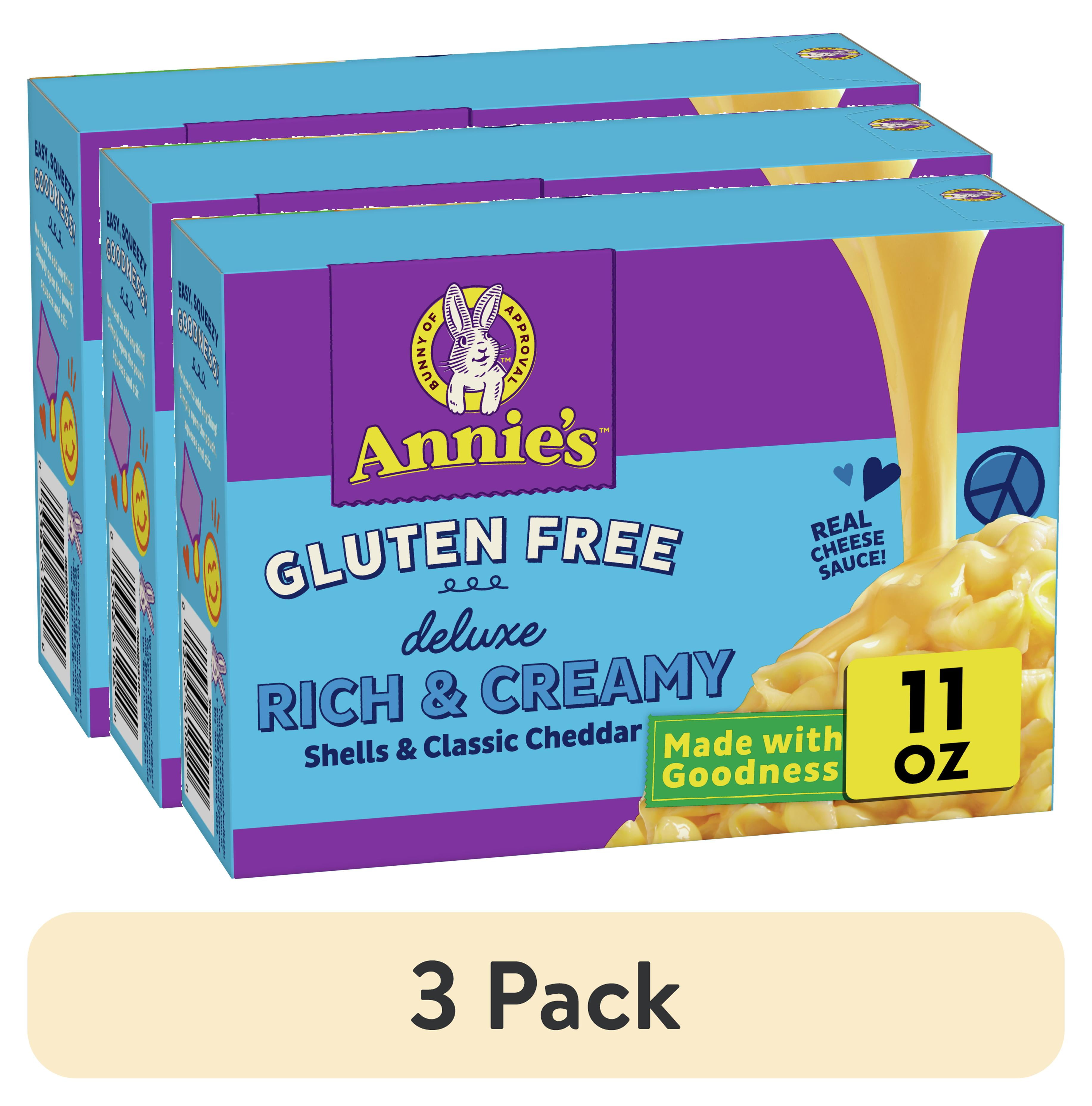(3 pack) Annie's Deluxe Gluten Free Mac and Cheese Sauce, Shells and ...