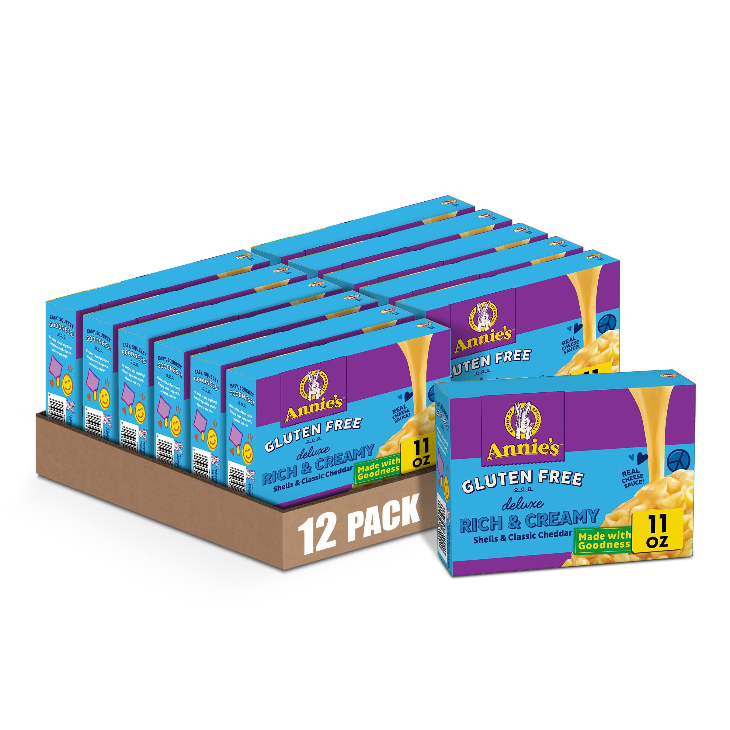 Annie's Deluxe Classic Cheddar Shells: Irresistible Gluten-Free Mac and ...