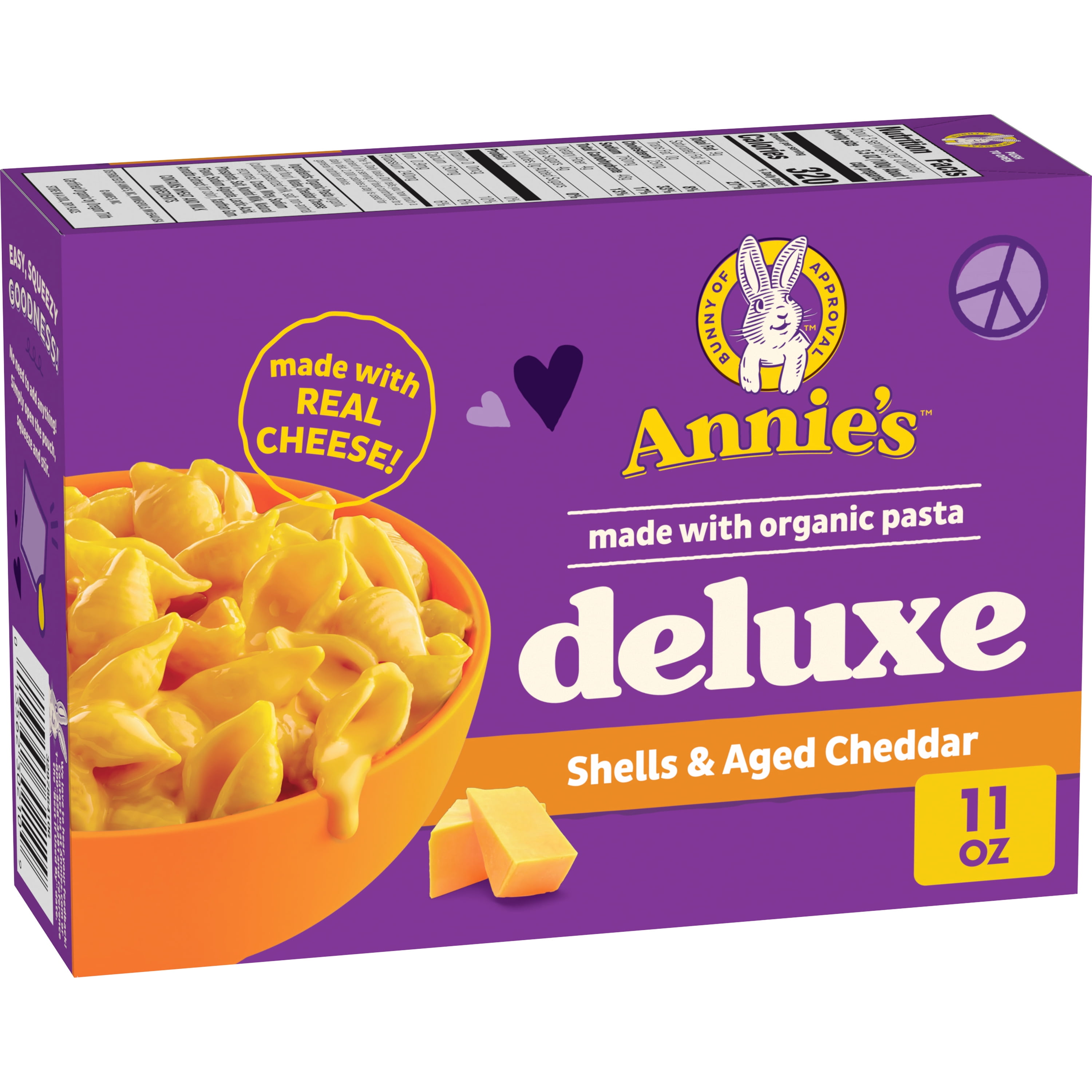 Annie's Deluxe Mac and Cheese with Organic Pasta Shells and Aged ...