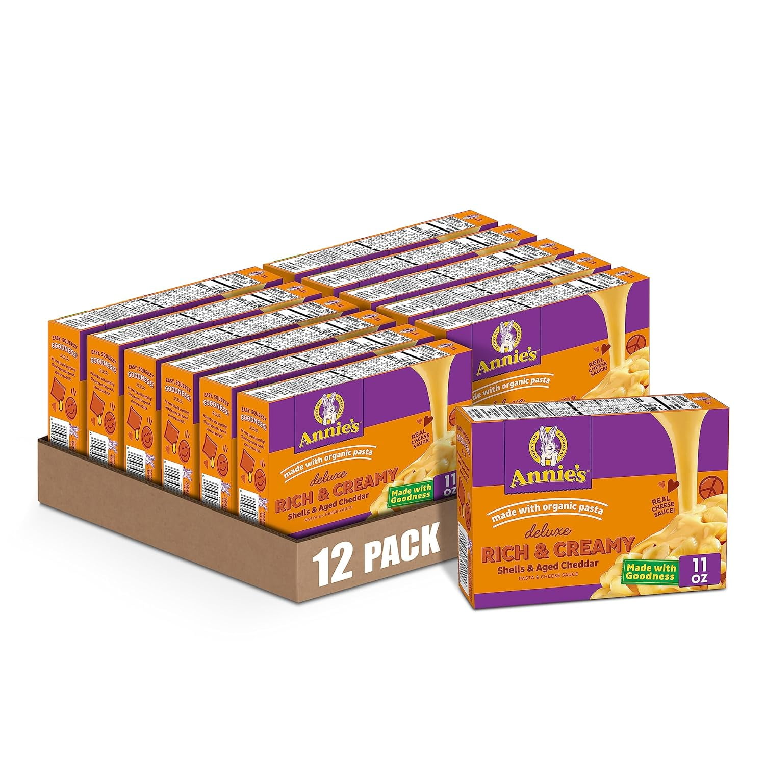 Annie's Deluxe Macaroni & Cheese with Organic Pasta, Aged Cheddar ...