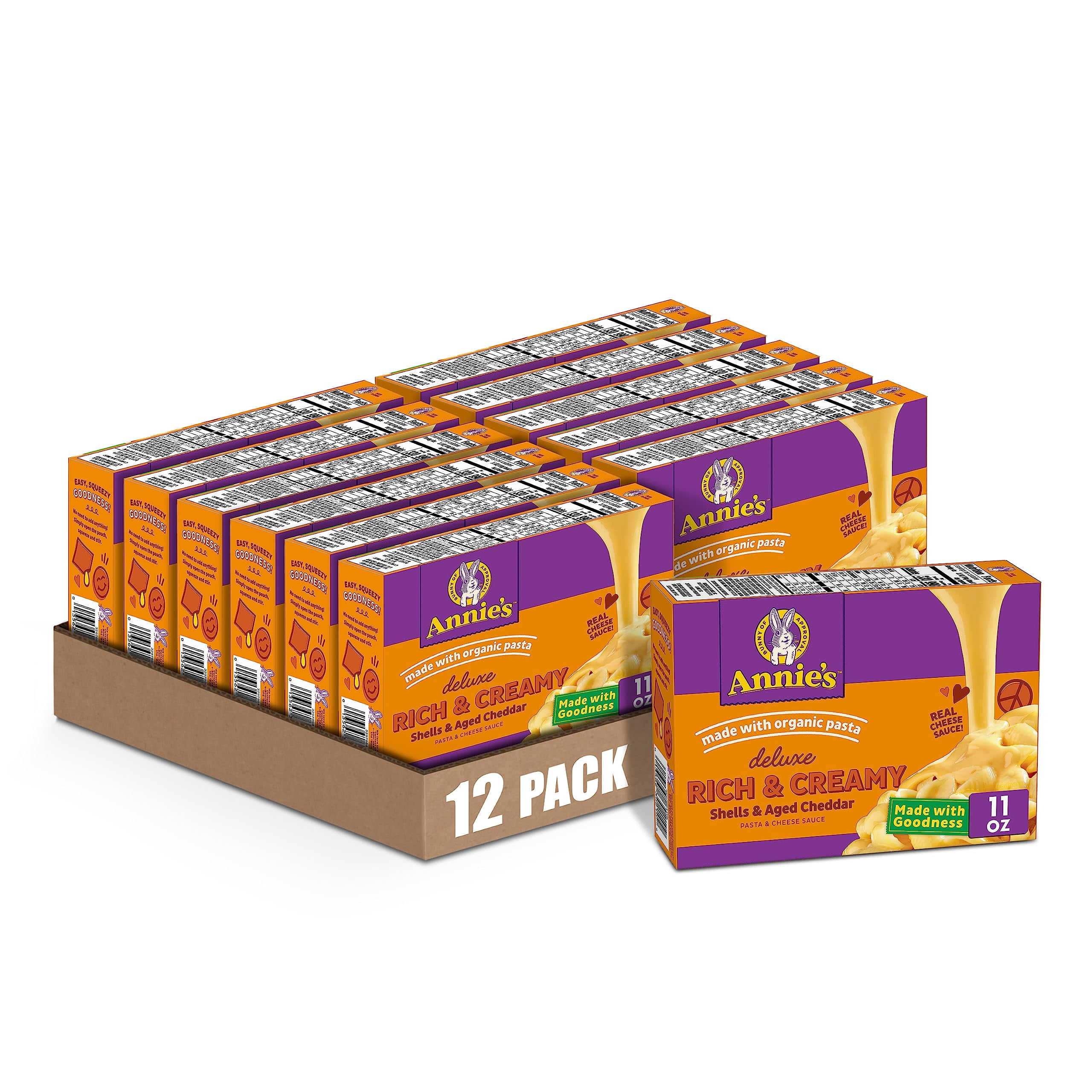 Annie's Deluxe Shells and Aged Cheddar, BSL1 Pasta and Cheese Sauce ...