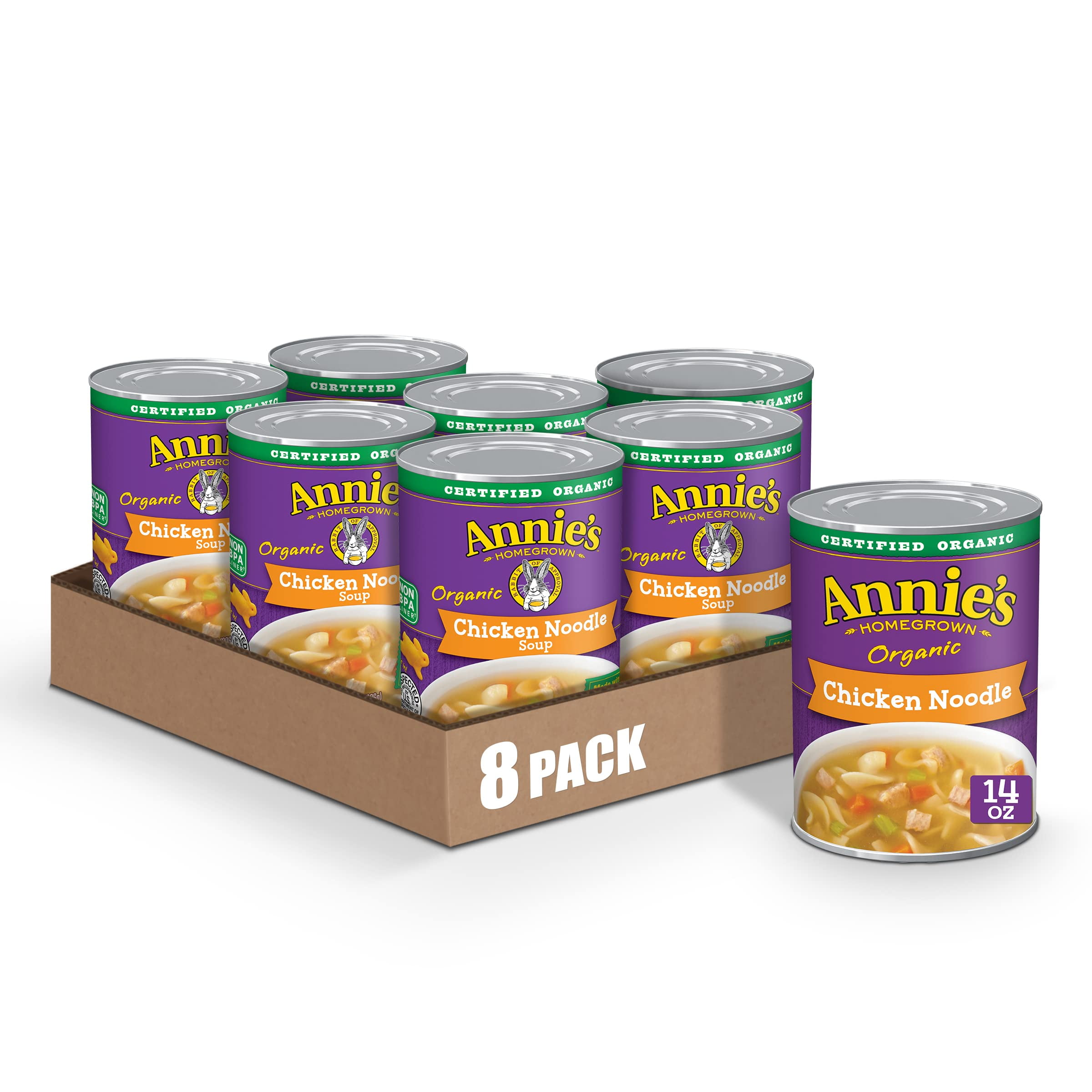 Annie's Homegrown Chicken Noodle Soup, Certified Organic, Non-GMO, 14 ...