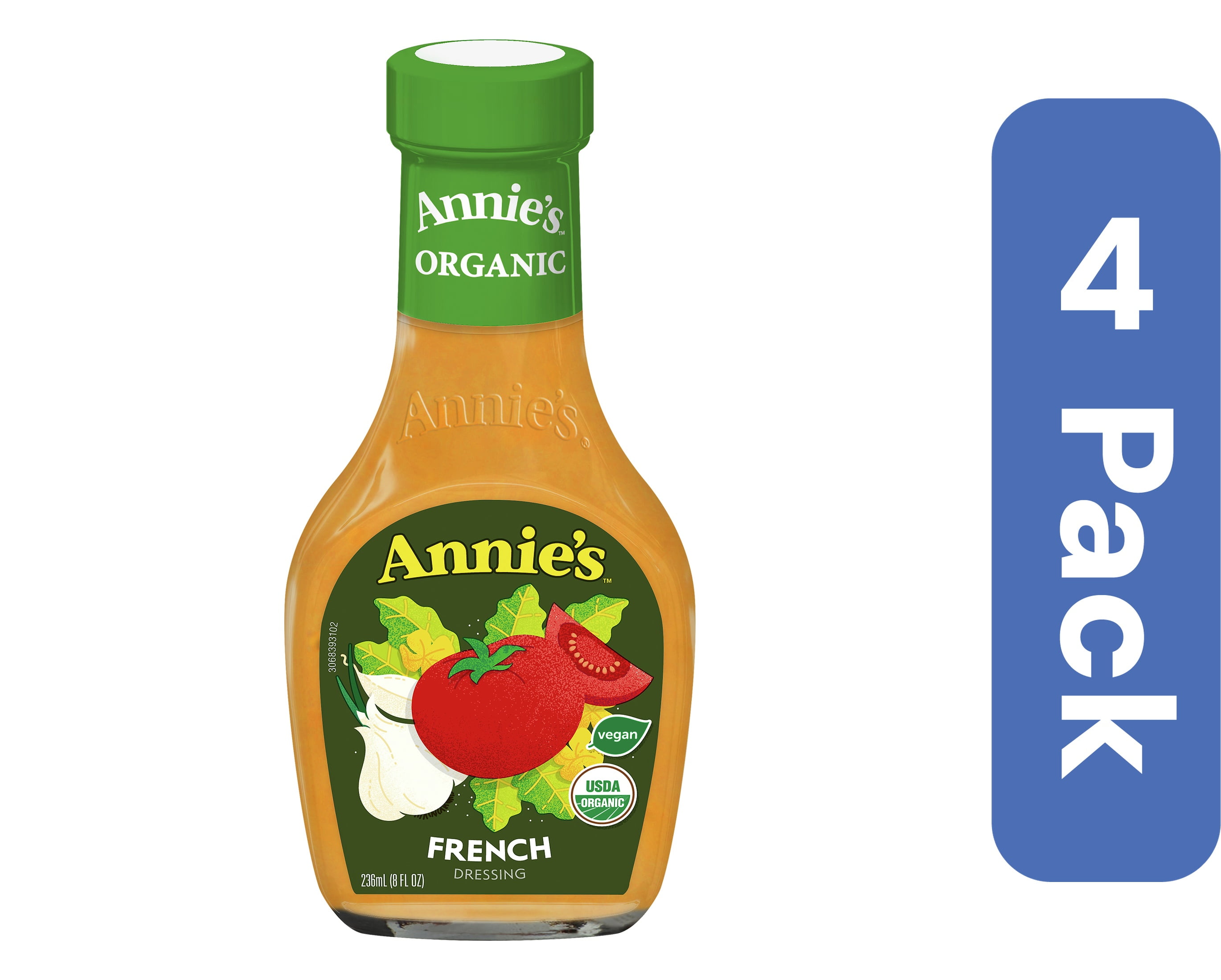 Annie's Homegrown Dressing French 8 oz (Pack Of 4) - Walmart.com