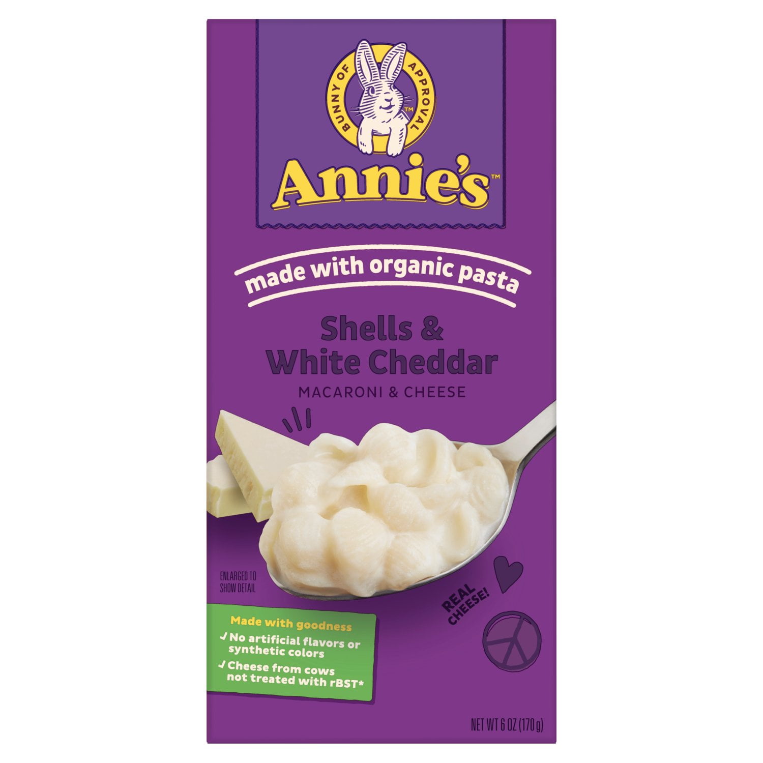 Annie's Homegrown Macaroni & Cheese Shells & White Cheddar Box ...