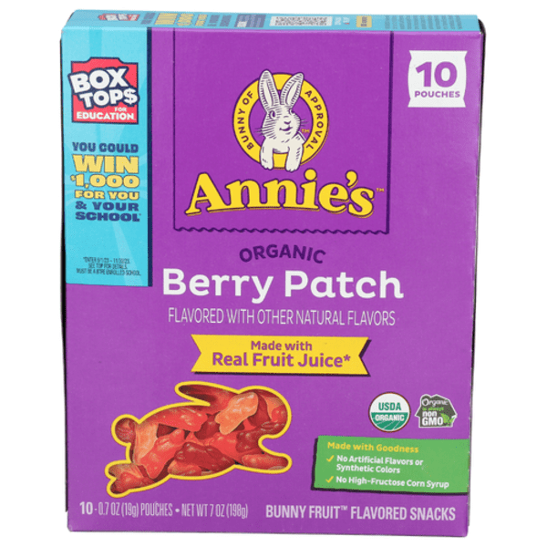 Annie's Homegrown Organic Berry Patch Fruit Snacks 10 Pack 0.7 oz ...