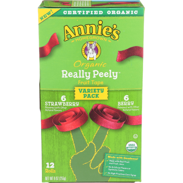 Annie's Homegrown Organic Variety Really Peely Fruit Tape 12 Pack 12 ct ...