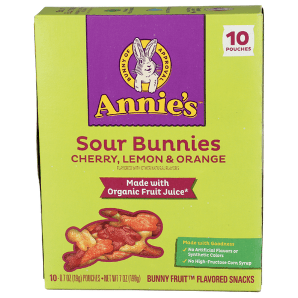 Annie's Homegrown Sour Bunnies Fruit Snacks 10 Pack 10 ct - Walmart.com