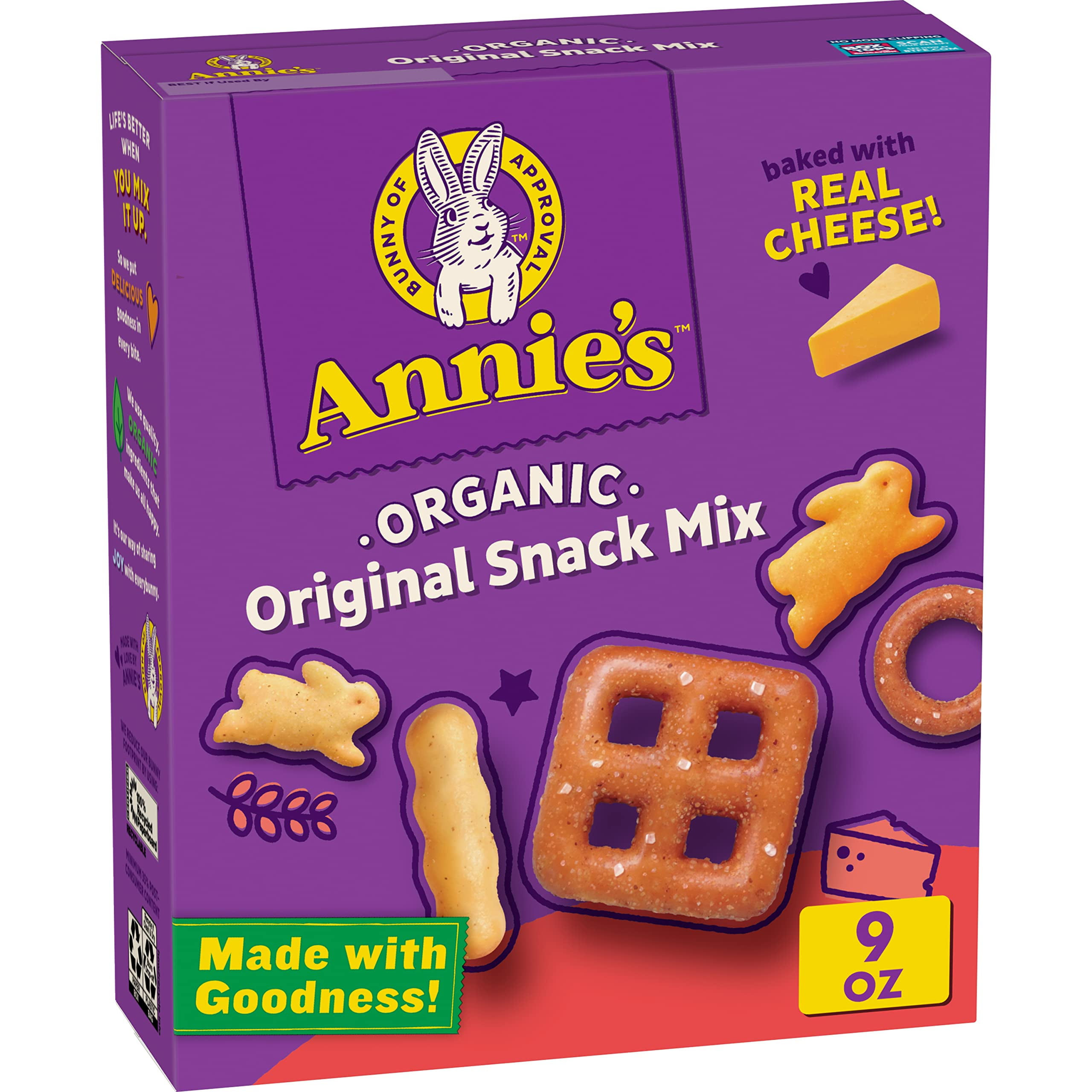 Annie's Organic Assorted Crackers YPF5 and Pretzels Snack Mix, 9 oz ...