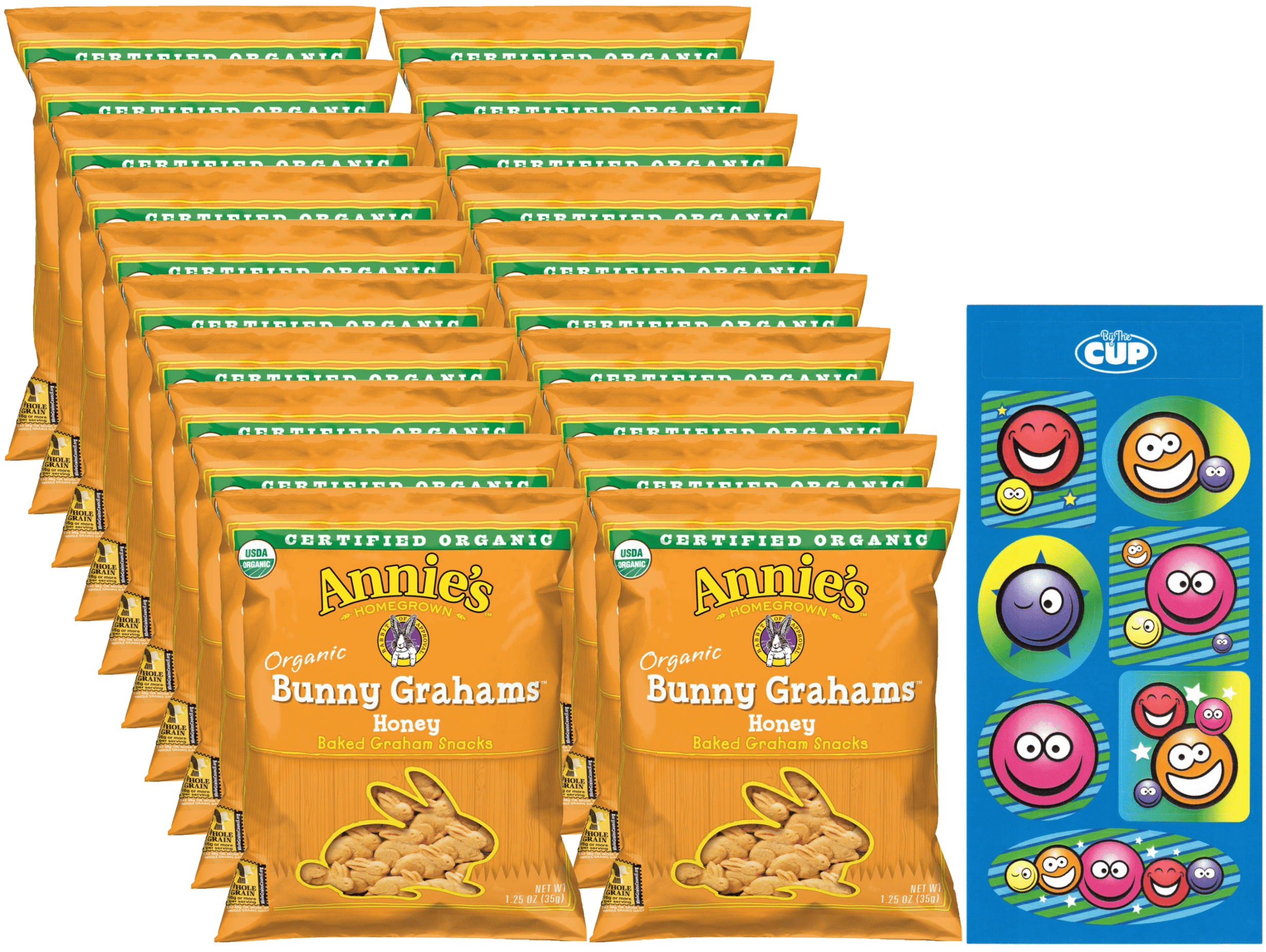 Annie's Organic Baked Graham Snacks Honey Bunny Grahams 1.25 oz (Pack ...