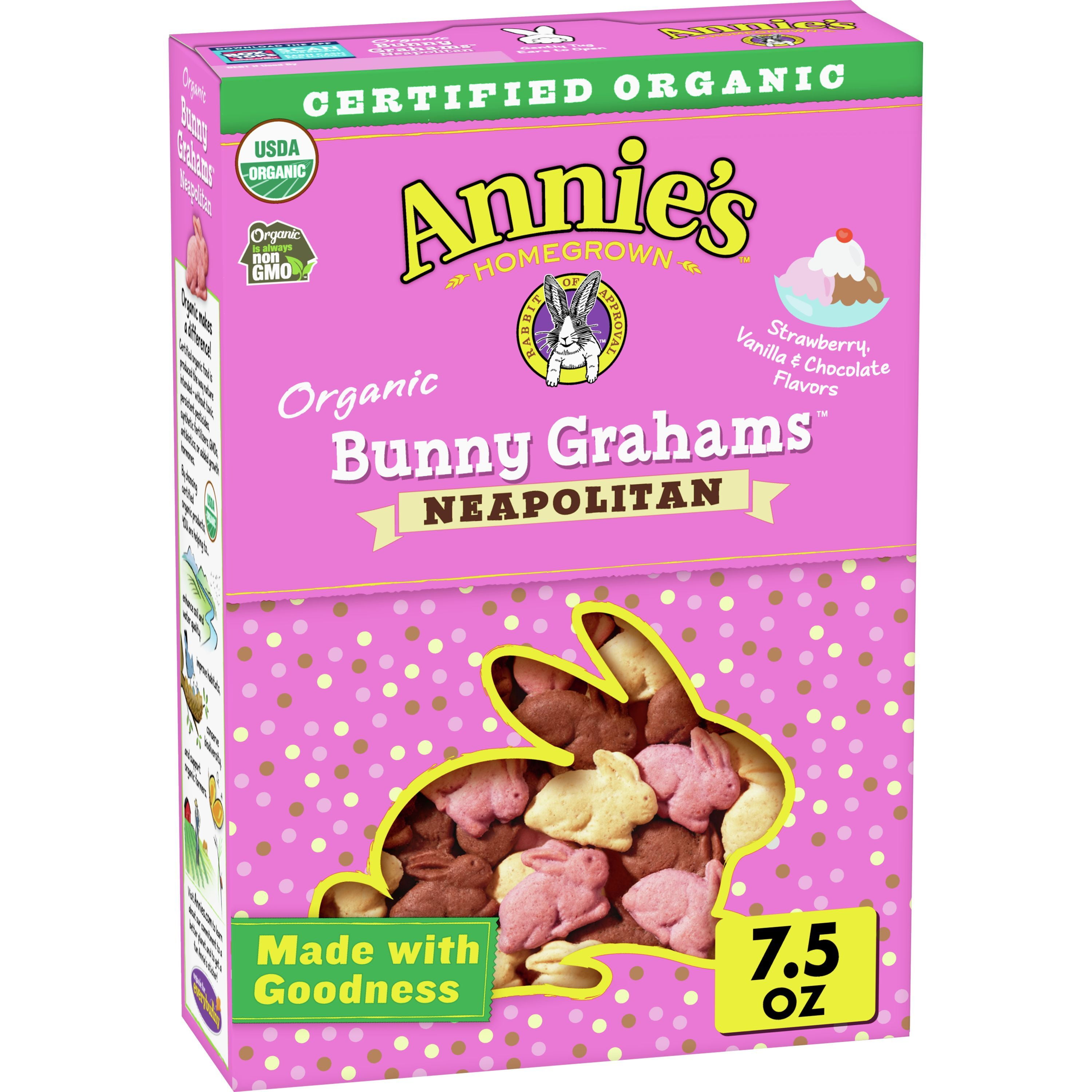 Annie's Organic Bunny Grahams Snacks, Neapolitan, 7.5 oz. - Walmart.com