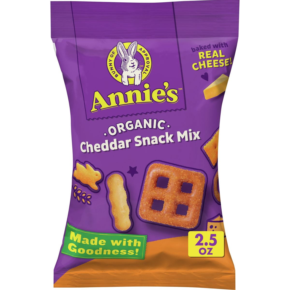 Annie's Organic Cheddar Snack Mix - 2.5oz - Pack of 2 - Walmart.com