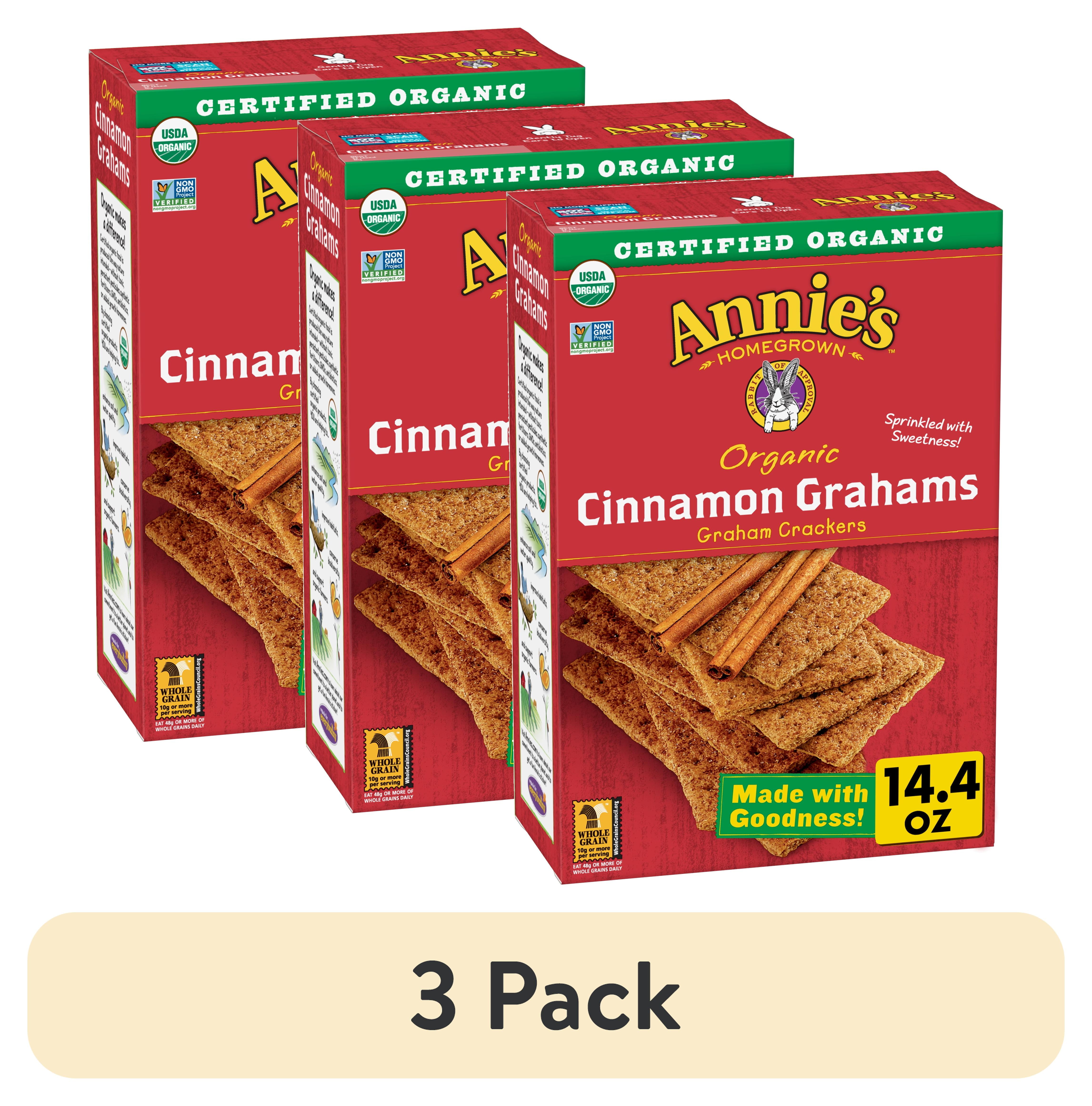 (3 pack) Annie's Organic Cinnamon Graham Crackers, Made With Whole ...