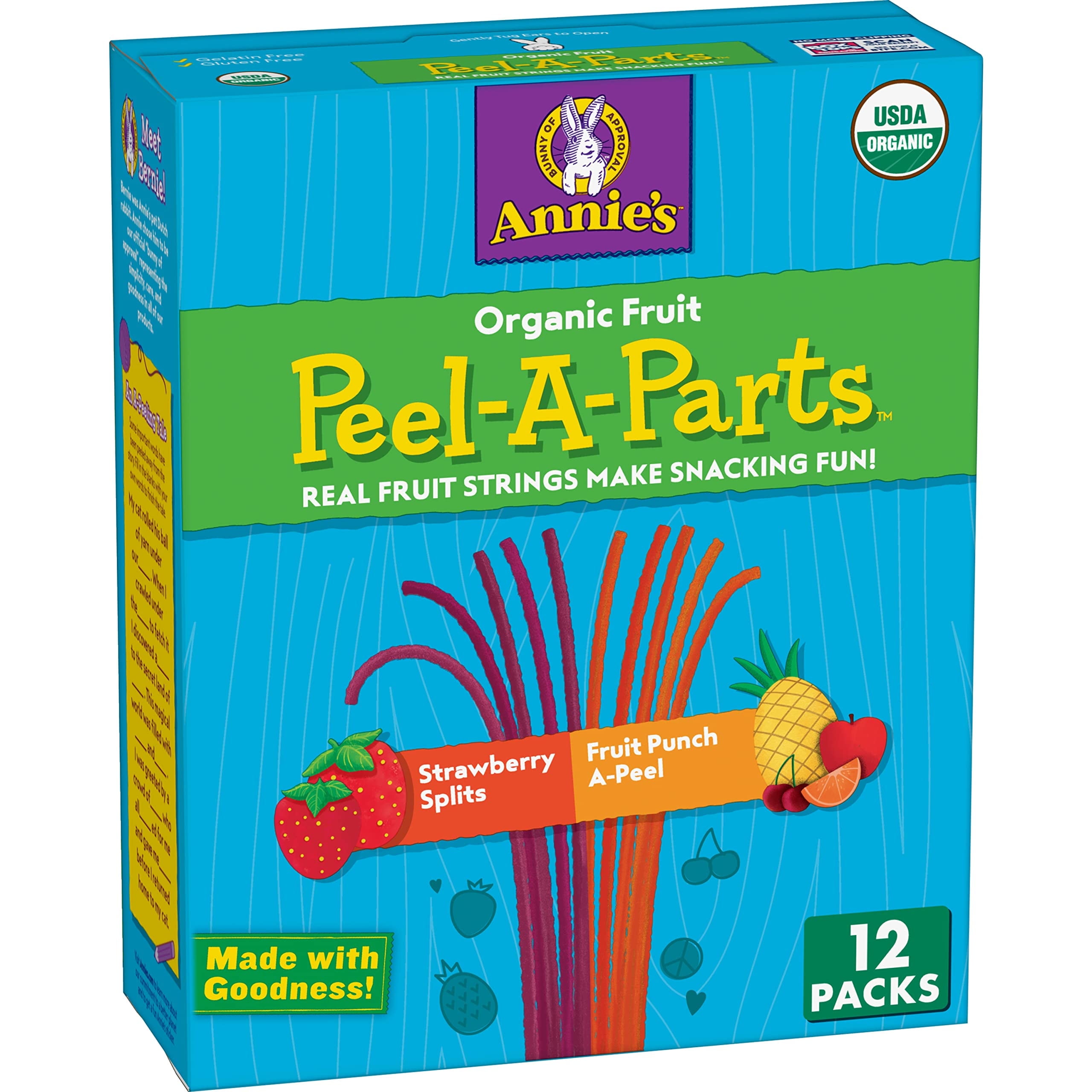 Annie's Organic Fruit Peel-A-Parts DPF11 Fruit Flavored Snacks ...