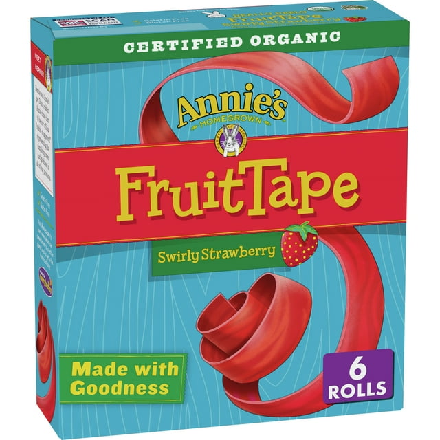 Annie's Organic Kids Lunch Box Snack - Swirly Strawberry Fruit Tape ...