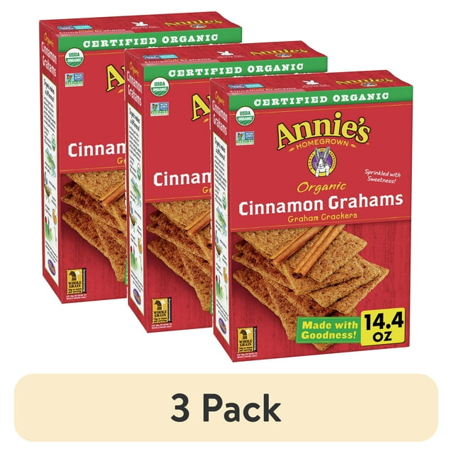 Annie's Organic Cinnamon Graham Crackers, Made With Whole Grain, 14.4 ...