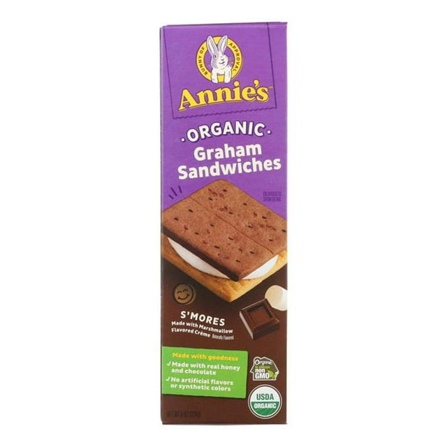 Annie's Organic Graham Sandwich Cookies, S'mores, 12 Count, 8 oz ...
