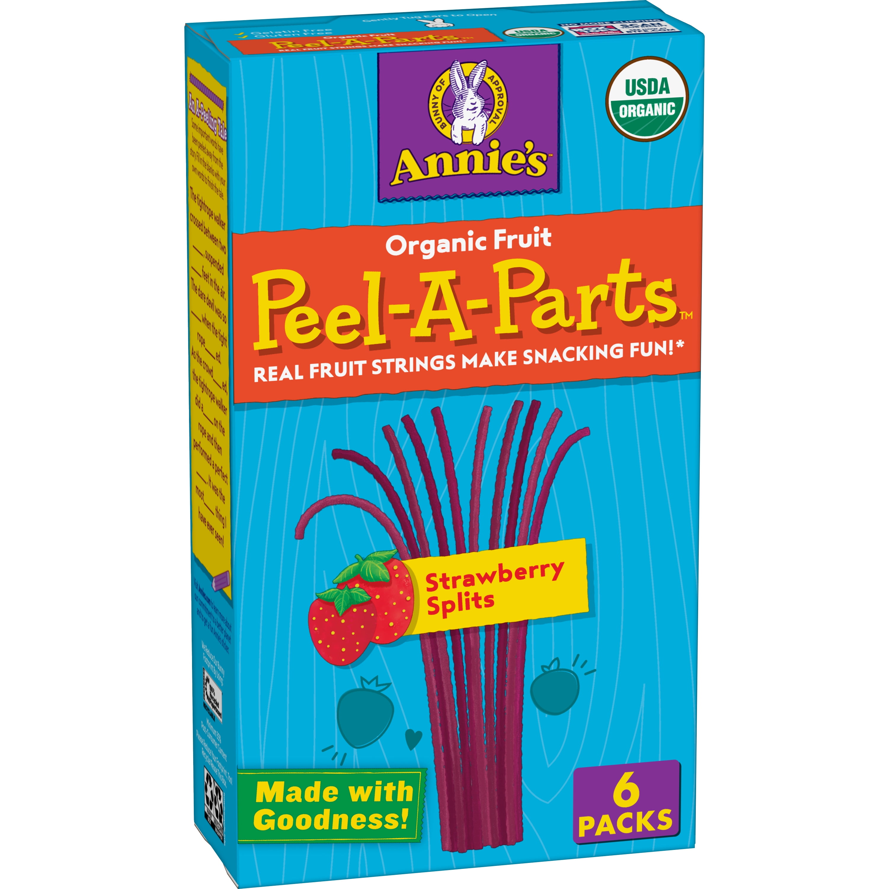 Annie's Organic Peel-A-Parts Fruit Flavored Snacks, Gluten Free, 6 ...