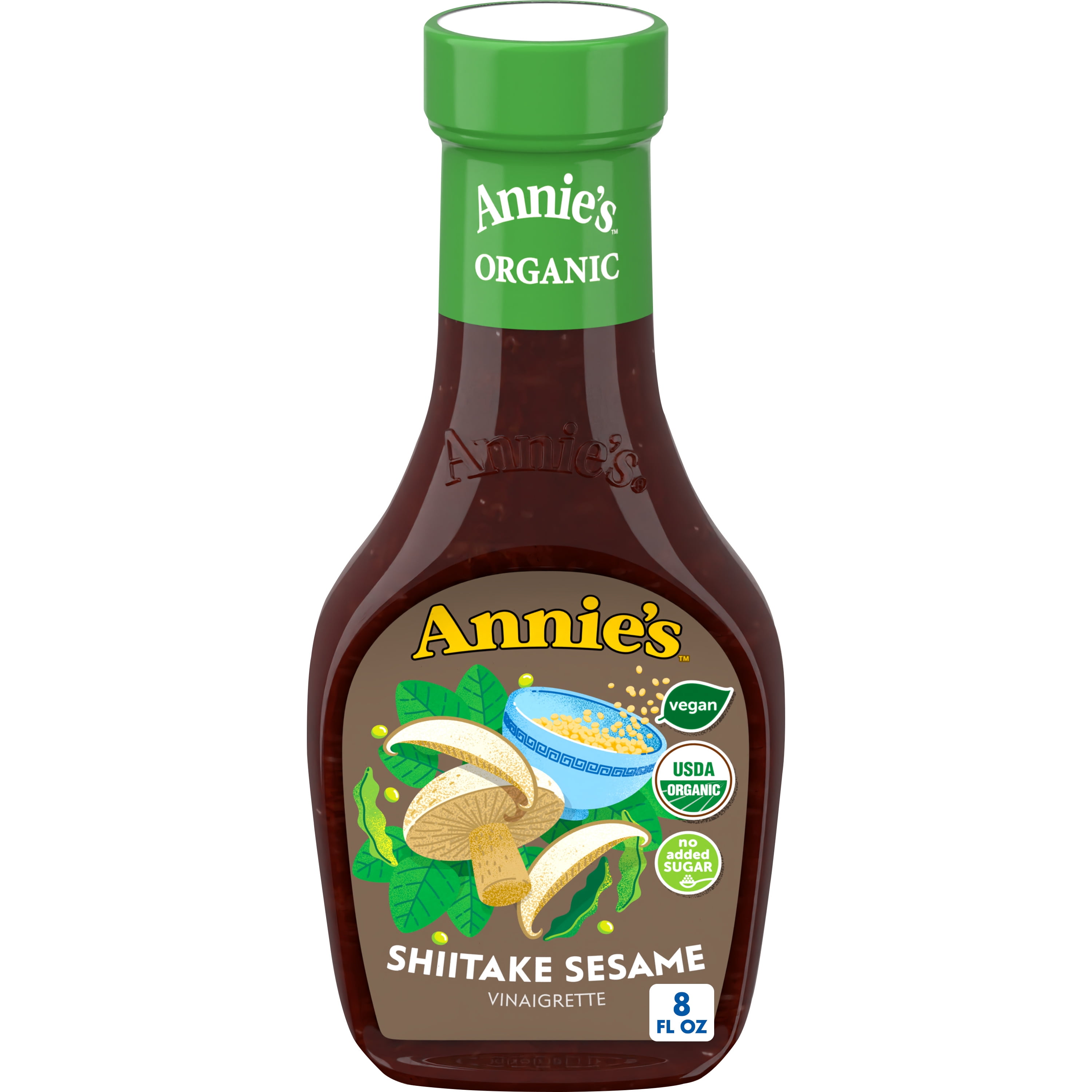 Annie's Organic Shiitake Sesame Vinaigrette Salad Dressing, Vegan, Non ...