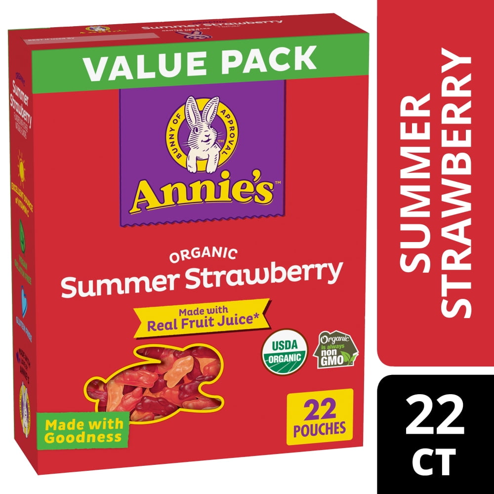 Annie's Organic Summer Strawberry Value Pack Fruit Flavored Snacks ...