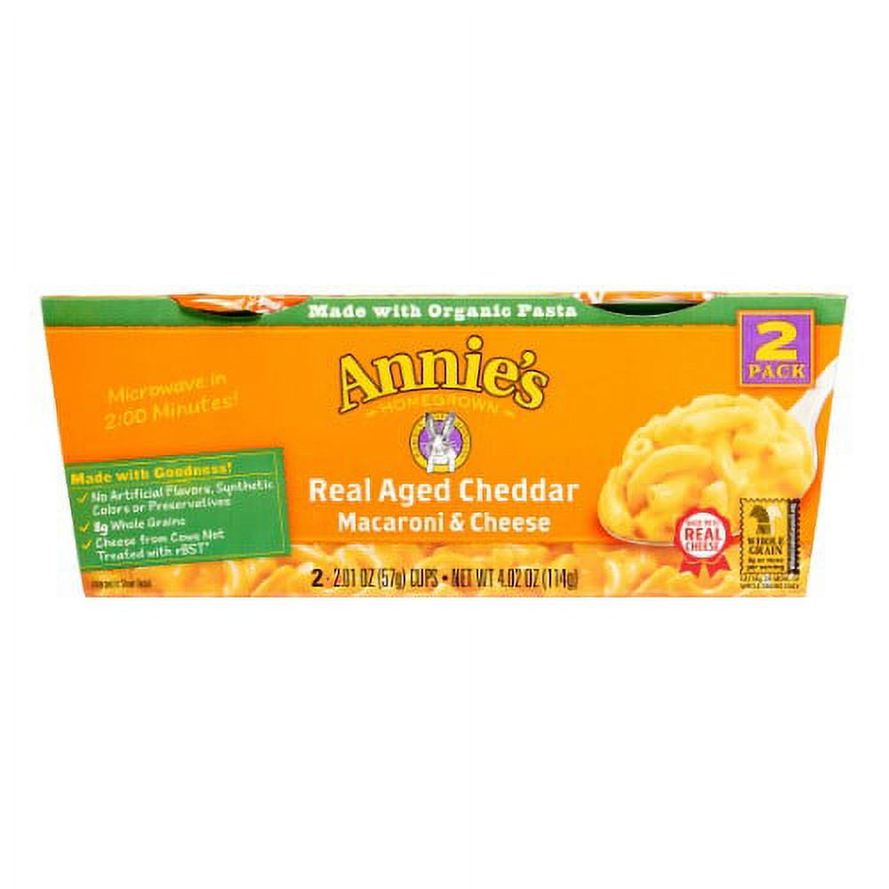 Annie's Real Aged Cheddar Microwave Mac & Cheese with Organic Pasta ...