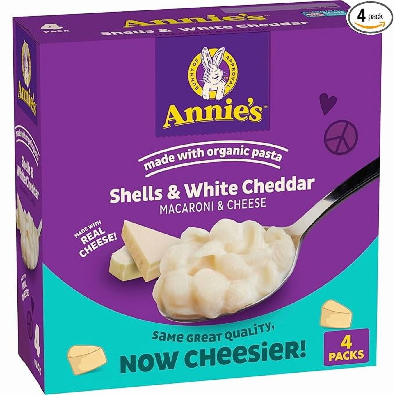Annie's Shells and White Cheddar Mac and Cheese with Organic Pasta ...