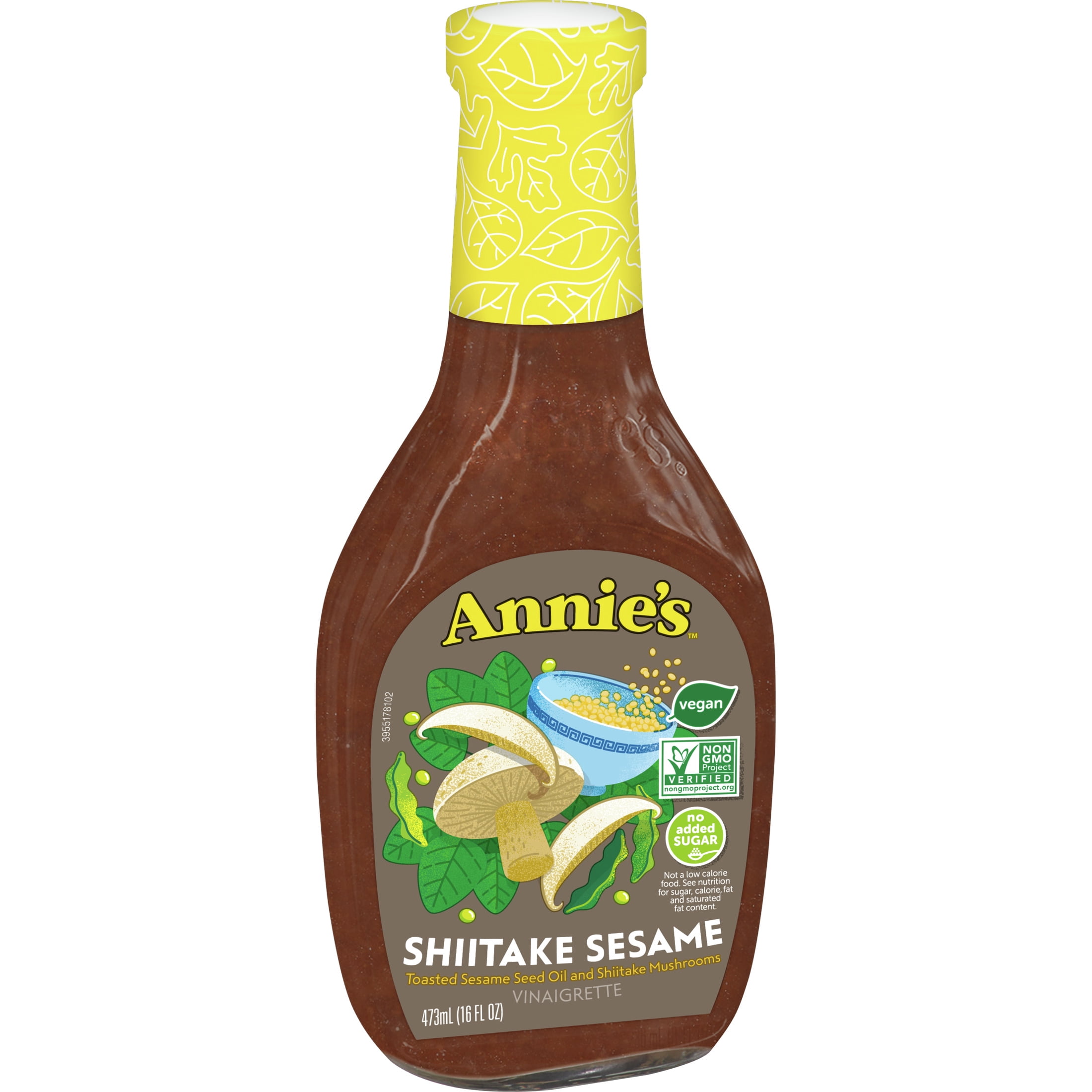 Annie's Shiitake Sesame Vinaigrette Salad Dressing, Non-GMO, 16 fl oz ...