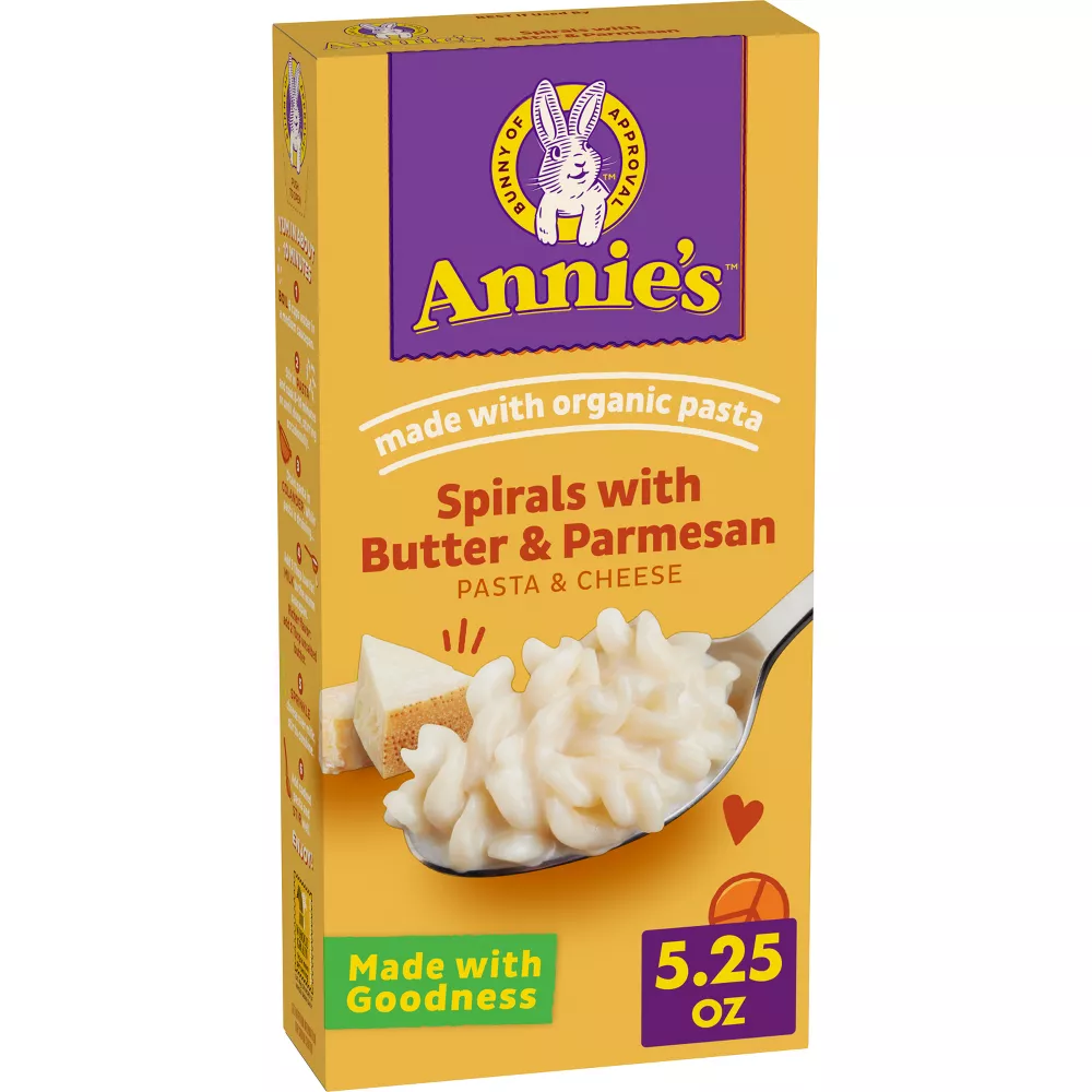 Annie's Spirals with Butter & Parmesan Mac and Cheese - 5.25oz ...