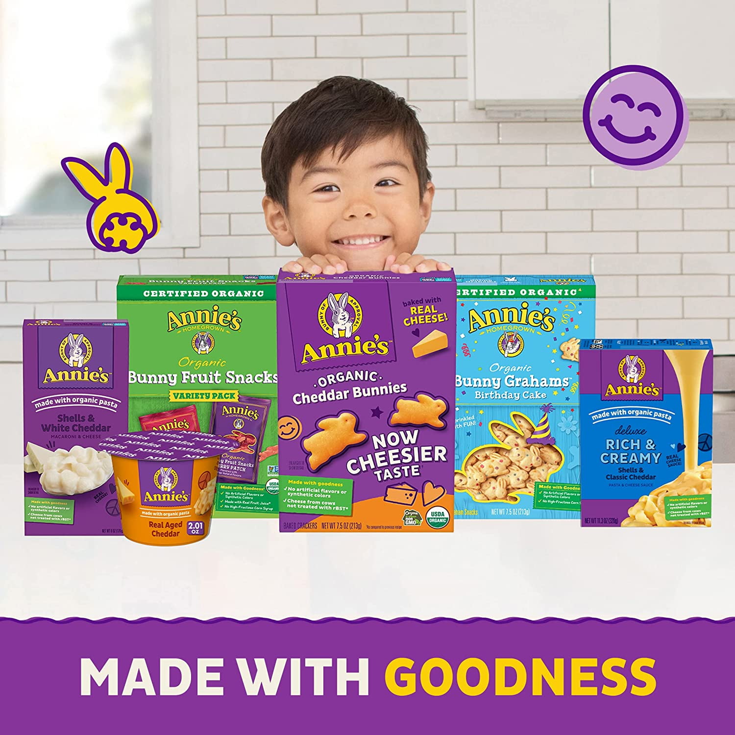 Annie’s Vegan Mac Rice Pasta and Cheddar Flavor Dinner with Organic ...