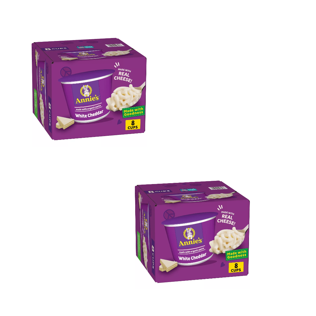 Annie's White Cheddar Microwavable Mac & Cheese Cup PACK OF 2, White ...