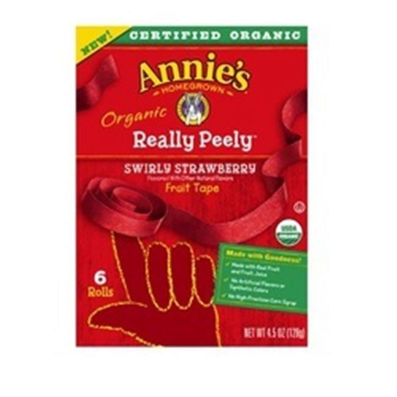 Annies 12 x 4.5 oz Homegrown Swirly Strawberry Organic Really Peely ...