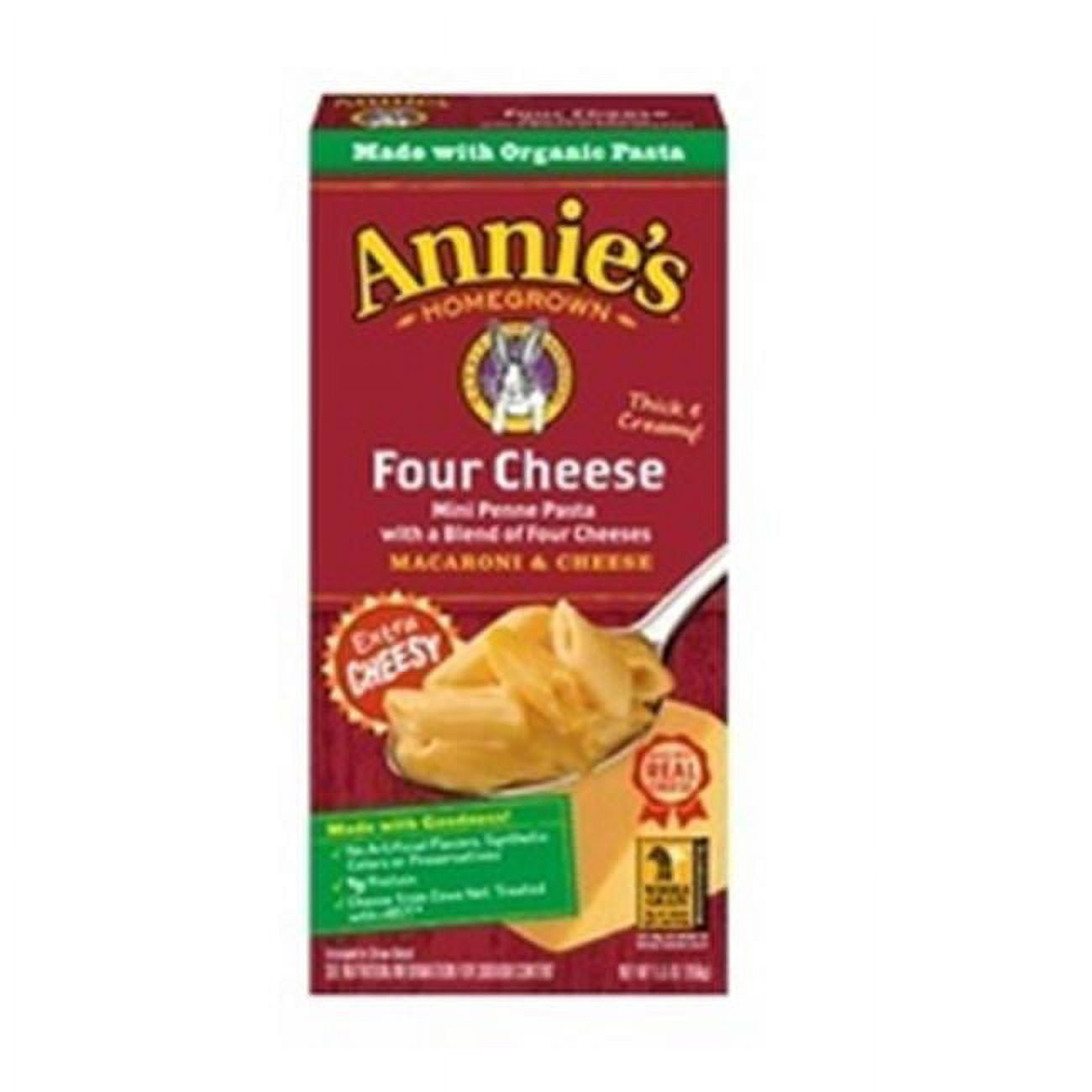Annies 12 x 5.5 oz Homegrown Four Cheese Macaroni & Cheese - Walmart.com