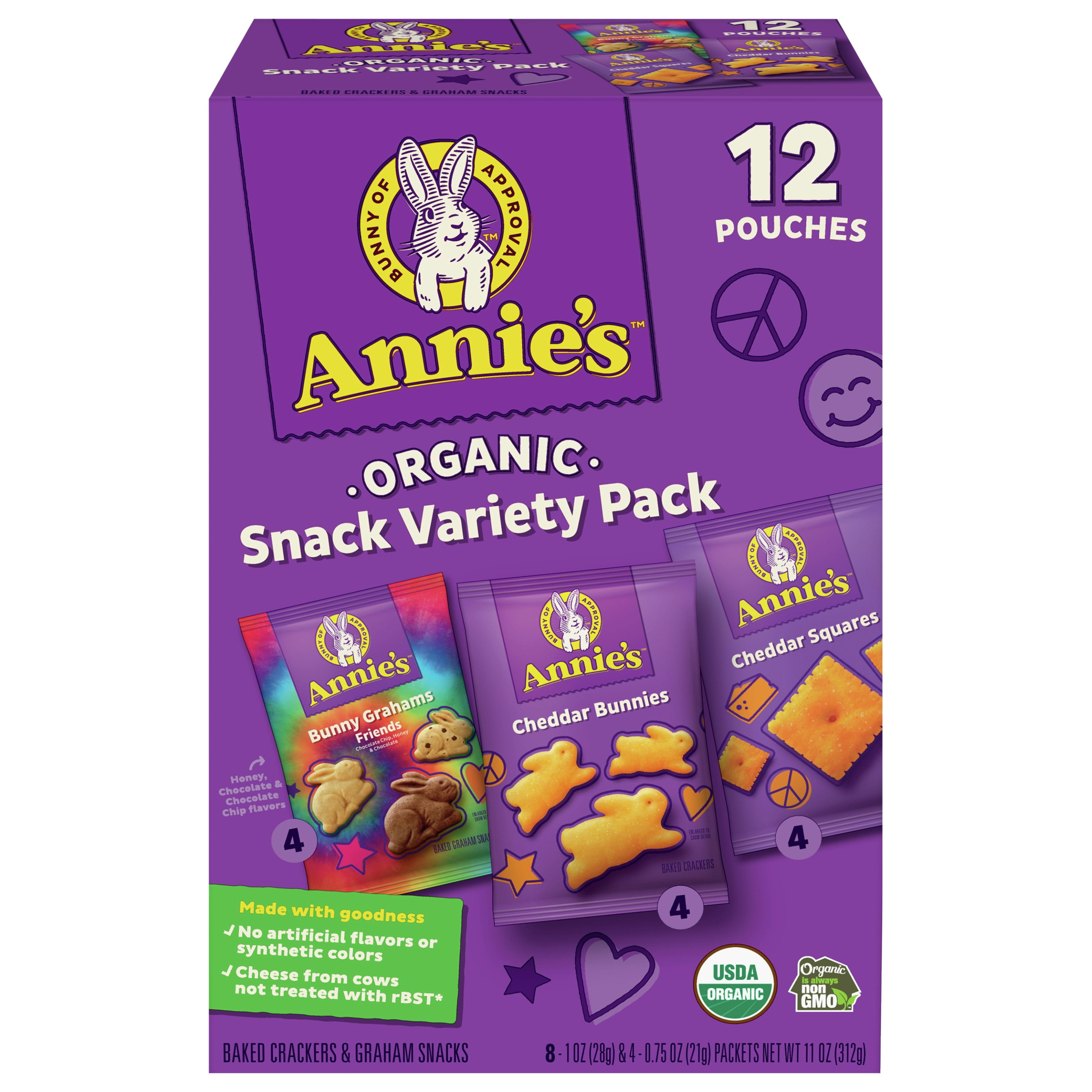 Annies Homegrown Cracker & Cookie Variety Pack 11 oz (Pack of 6 ...
