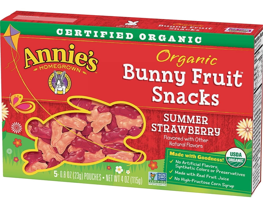 Annies Homegrown Organic Bunny Fruit Snacks Summer Strawberry -- 5 ...