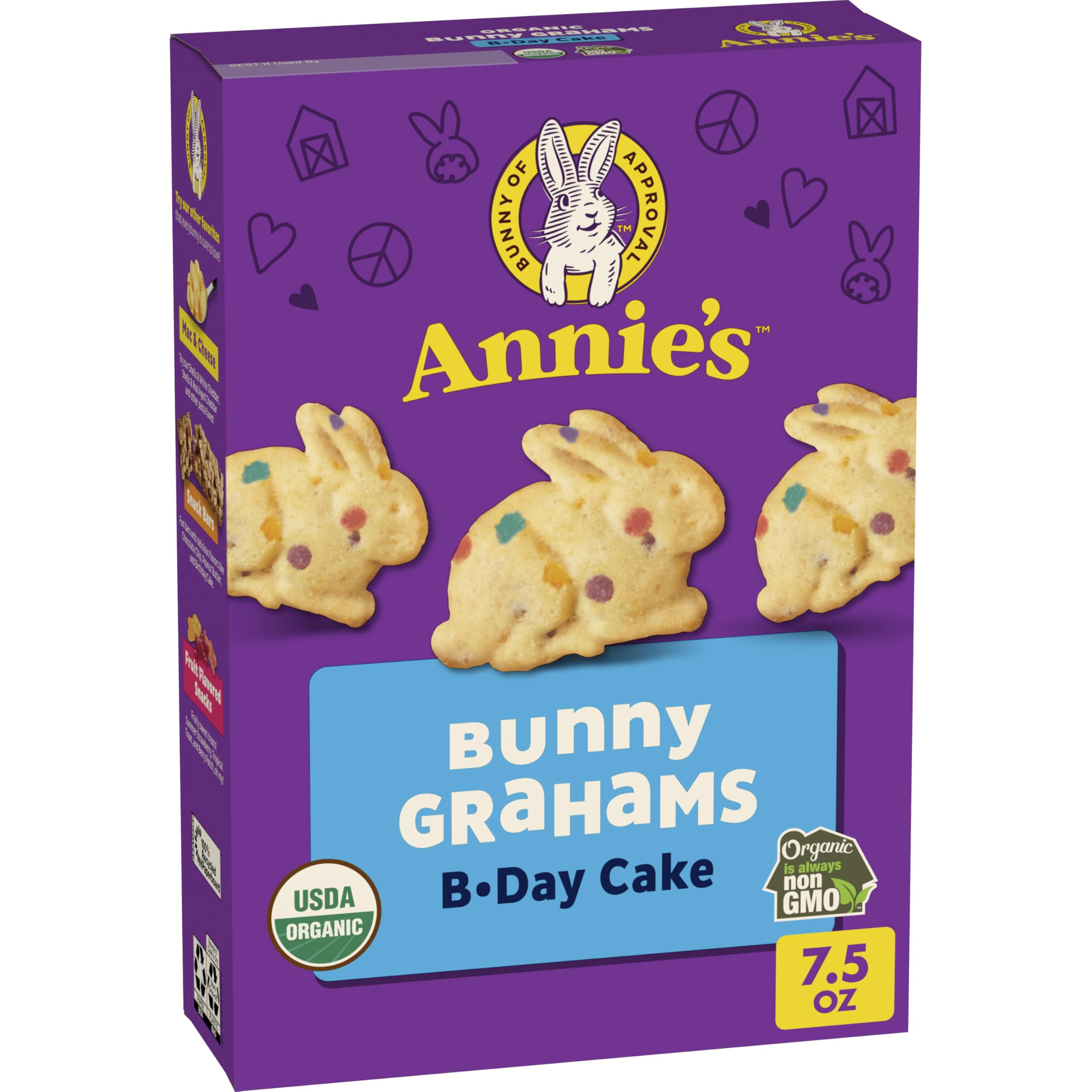 Annies Organic Birthday Cake Bunny Graham Kids Snacks, 7.5 Oz Packaging ...