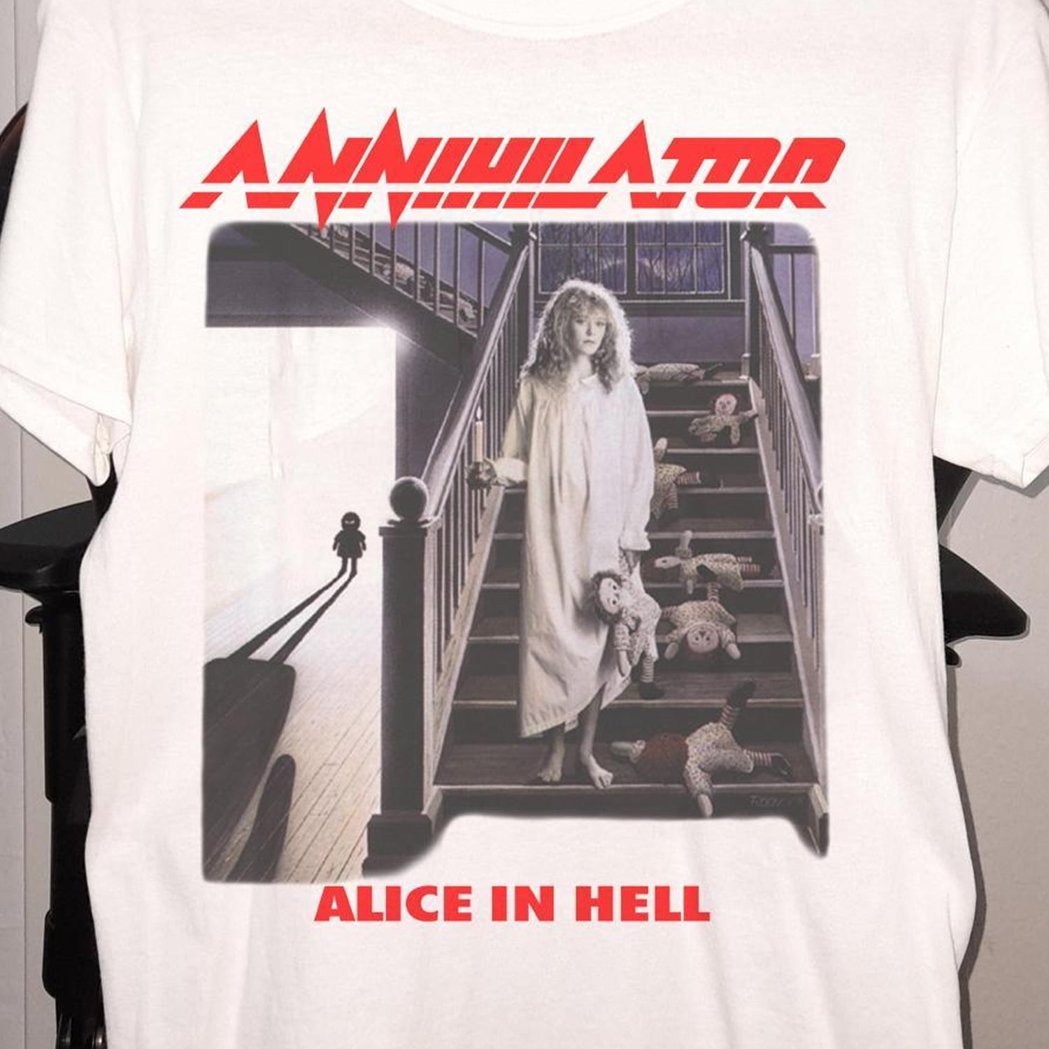 Annihilator band Alice In Hell white T-shirt Unisex All sizes - Walmart.com