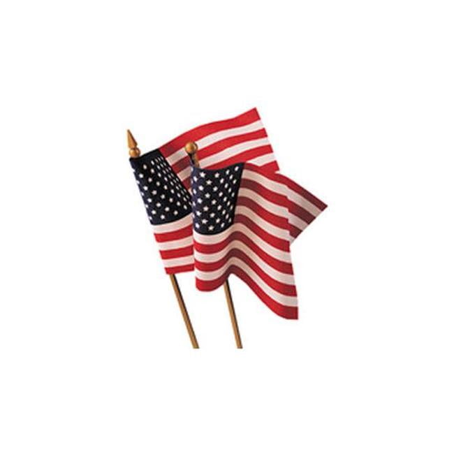 Annin 256850 12 x 18 in. US Hand-Held Stick Flag with Gold Speartip ...