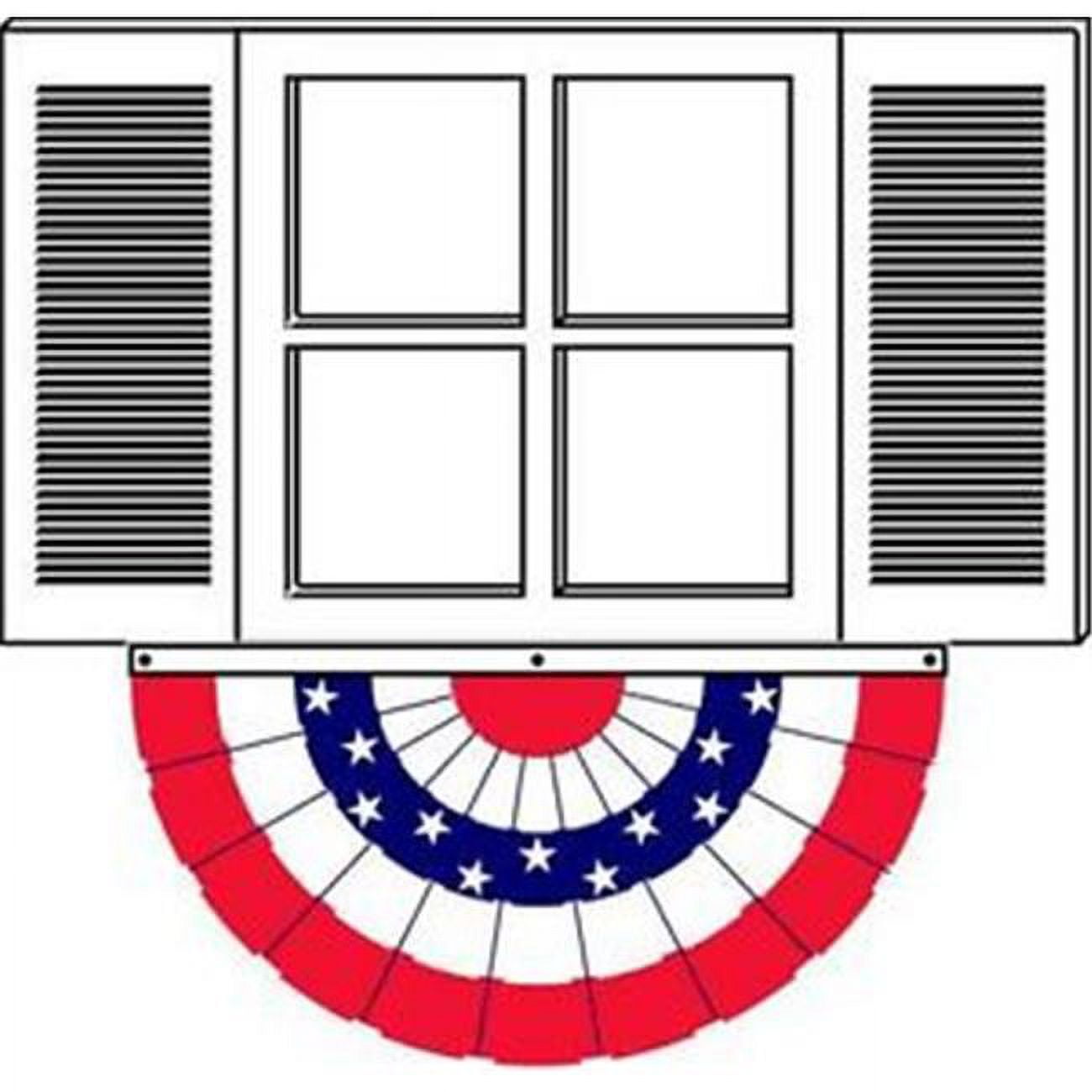 Annin Flagmakers 3 ft. X 6 ft. Pre-pleated Fan Bunting Decoration with ...