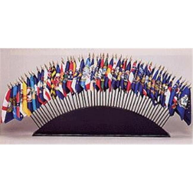 Annin Flagmakers 4 in. X 6 in. Miniature 50 States Flag Set Mounted on ...