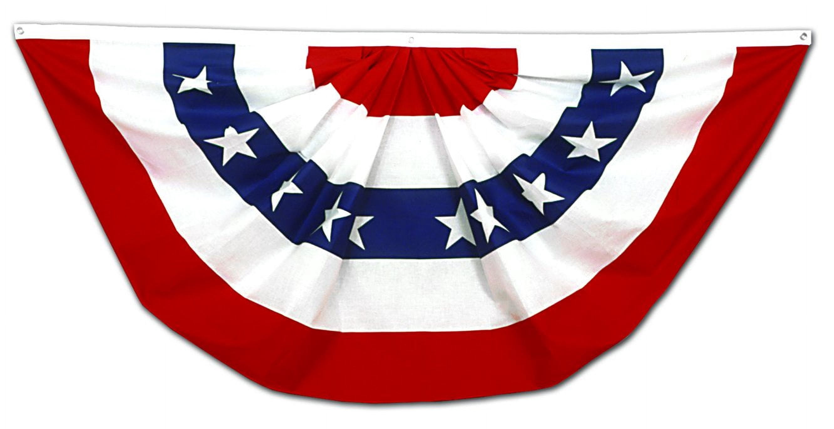 Annin Flagmakers American Flag Pleated Fans Bunting Decoration, 18 x 36 ...