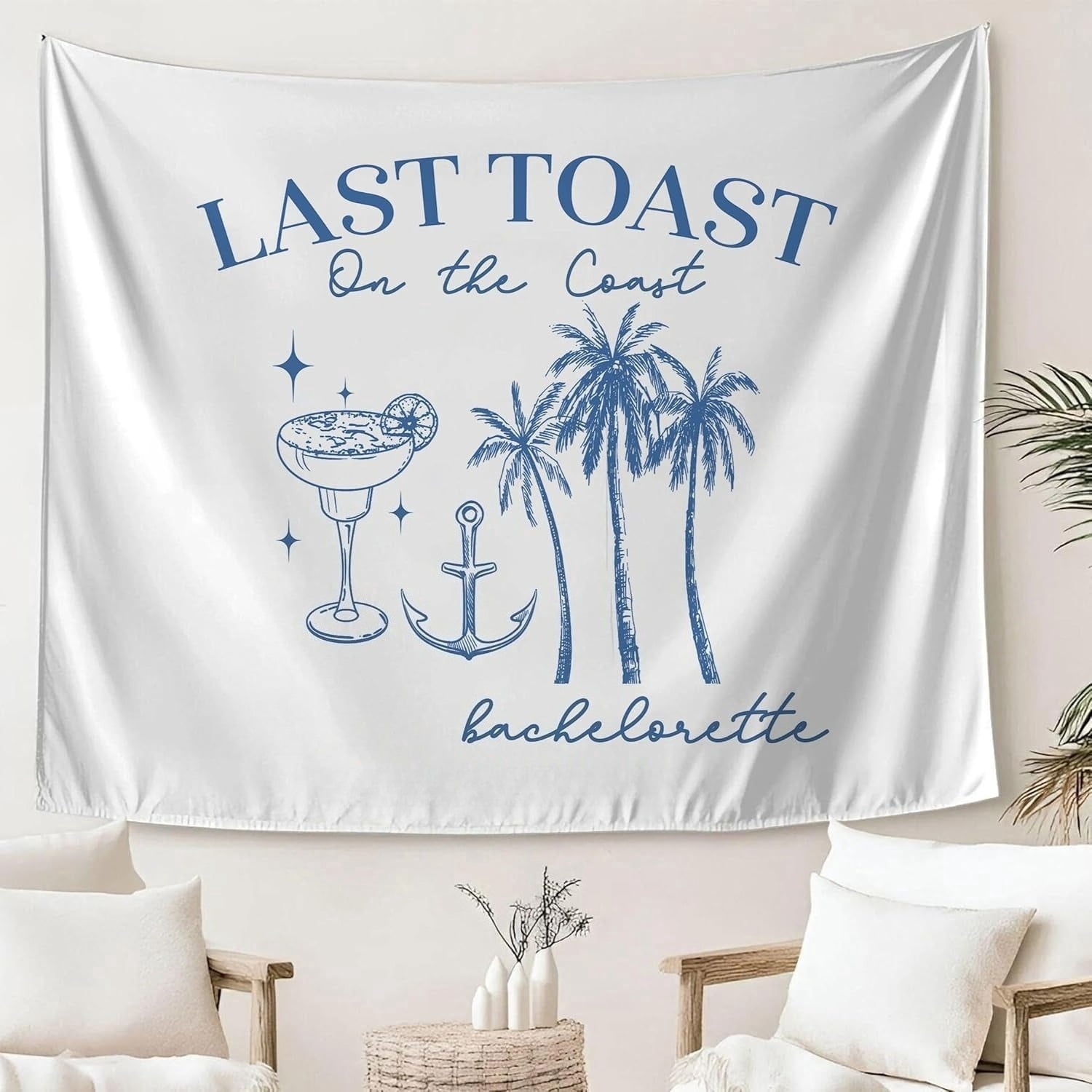 Anniversaree Wine Themed Bachelorette Tapestry, Vino Before Vows ...