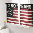 Anniversary America Flag Sheer Curtains for Living Room Bedroom ...