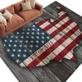 Anniversary Area Rug 5x7 Washable Rug Non Slip America Map Farmhouse ...
