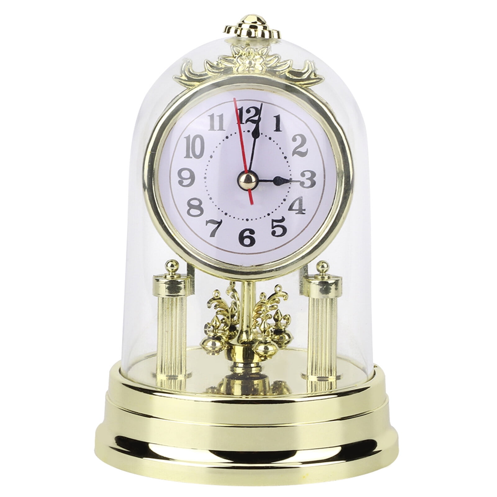 LIYJTK Decorative Small Retro Antique Silent Table Clock, European ...