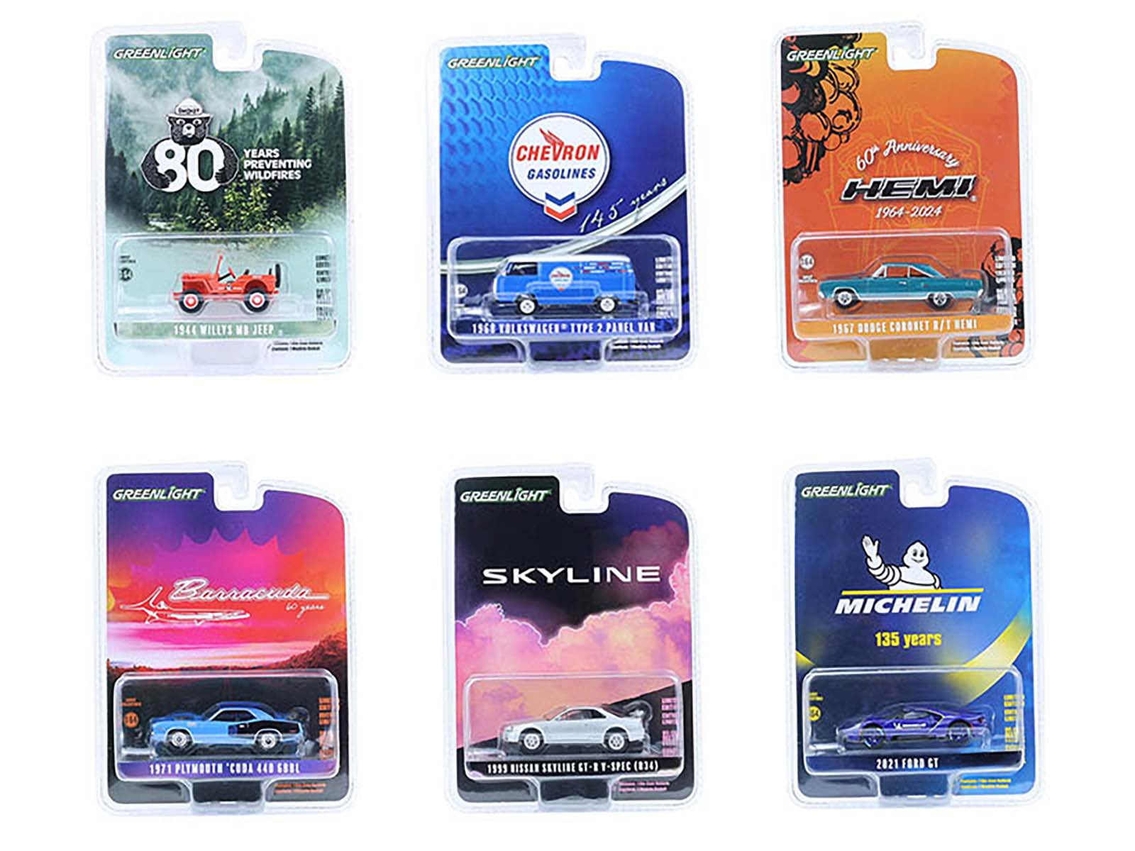 "Anniversary Collection" Set of 6 pieces Series 17 1/64 Diecast Model ...