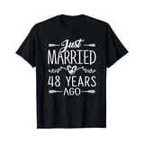 Anniversary Gift 48Th 48 Years Wedding Marriage Couples T-Shirt ...