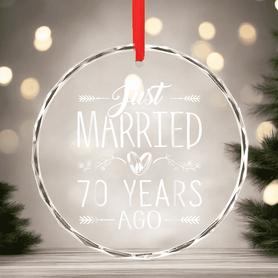 Anniversary Gift 70Th 70 Years Wedding Marriage Couples Ornament ...