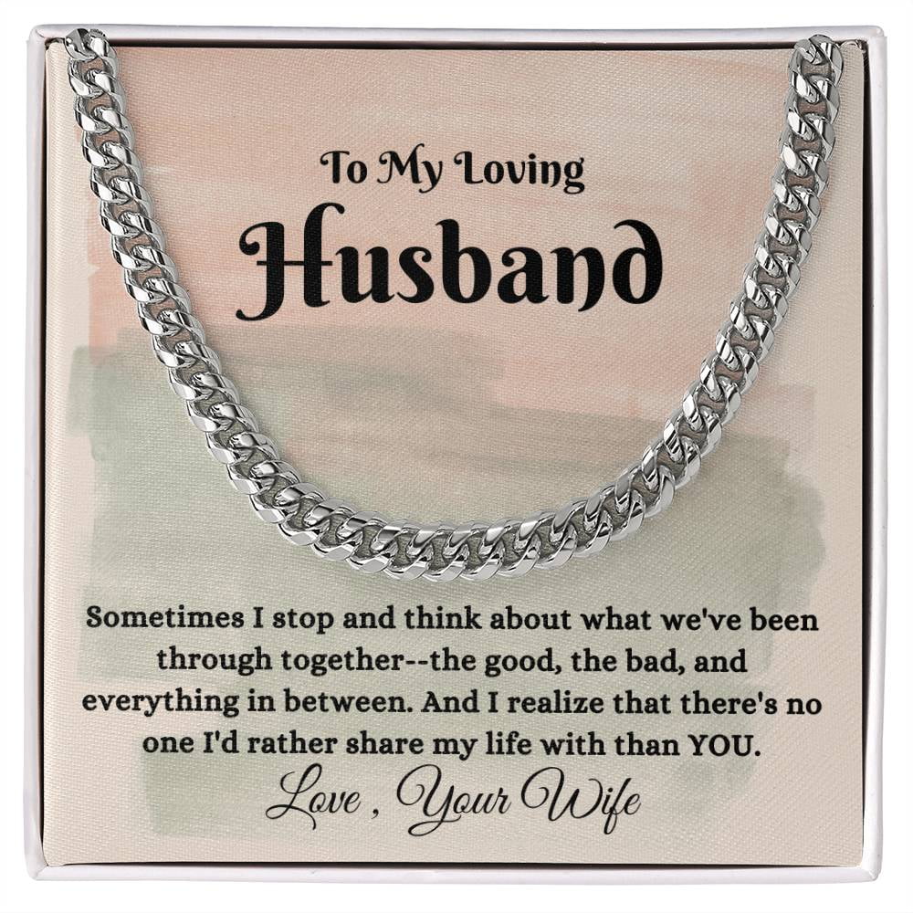 Anniversary Gift To Husband, Cuban Link Chain, Stainless Steel or ...